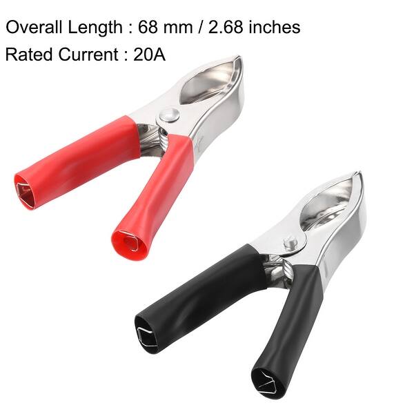 Copper Plated Alligator Clip Adapter 20A Test Clamp Half Shroud - Red ...