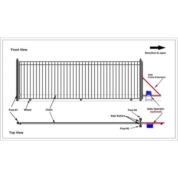 ALEKO Garden Yard Madrid Style Steel Single Sliding 20 feet Driveway ...