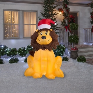 Gemmy Christmas Airblown Inflatable Mixed Media Lion, 6 ft Tall ...
