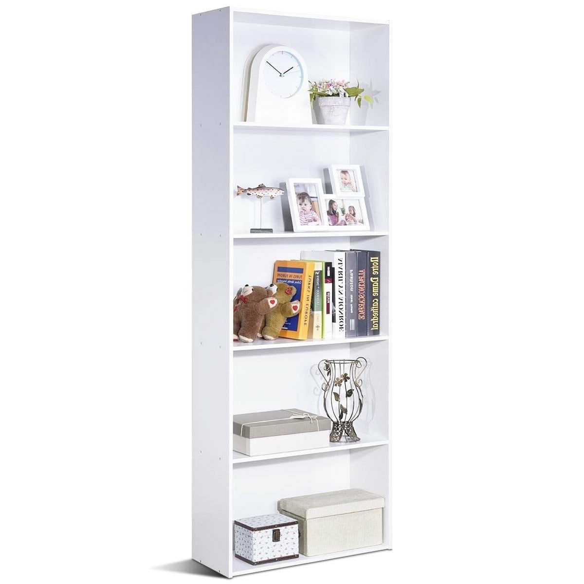 360-degree 4 Tier Revolving Book Shelf with Dolphin Cutout divider ...