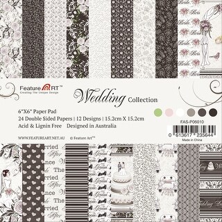 Wedding Paper Pad 6"X6" 24/Pkg-12 Designs/2 Each - 12 designs/2 each ...