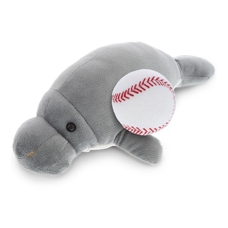 DolliBu Soft Huggable Grey Manatee Stuffed Animal with Baseball Plush ...