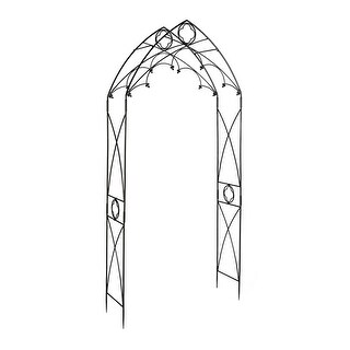 Achla Designs Classic Gothic Style Quatrefoil Garden Arbor, 112.5 Inch ...