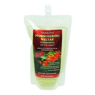 9" White and Red Naturally Fresh Hummingbird Nectar with Feeder Fresh ...