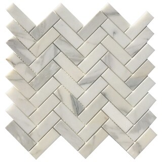 Vulcan Black 2" x 8" Herringbone Honed Mosaic Tile - Bed Bath & Beyond ...