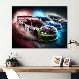 Designart 'American Stock Car Racing V' Cars Race Car Nascar Metal Wall ...