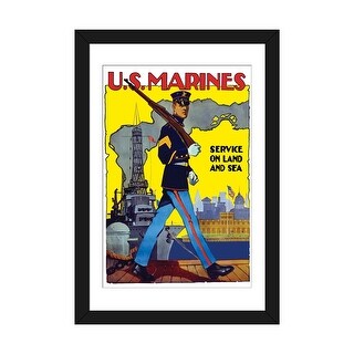 iCanvas "WWII Poster Of A US Marine Marching Along A Dock" by Stocktrek ...