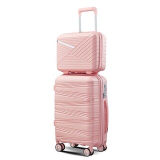 Pink Travel Luggage 4 Piece Sets,(14/20/24/28)Suitcase Sets with ...