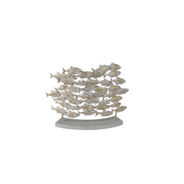 Beige Metal Fish Sculpture - 24 x 6 x 18 - On Sale - Bed Bath & Beyond ...