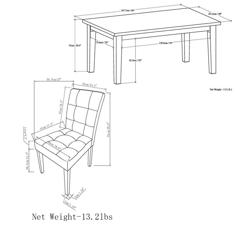 WYNDENHALL Jefferson Contemporary 7 Pc Dining Set with 6 Upholstered ...