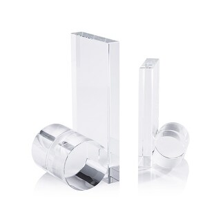 Carmac Rolled Crystal Glass Bookends, Set of 2 - Bed Bath & Beyond ...