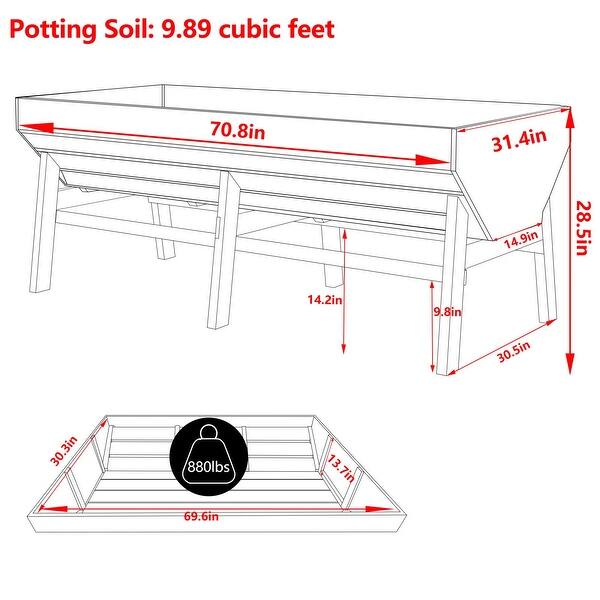 Wooden Raised Garden Bed Planter with Non-Woven Fabric - Bed Bath ...