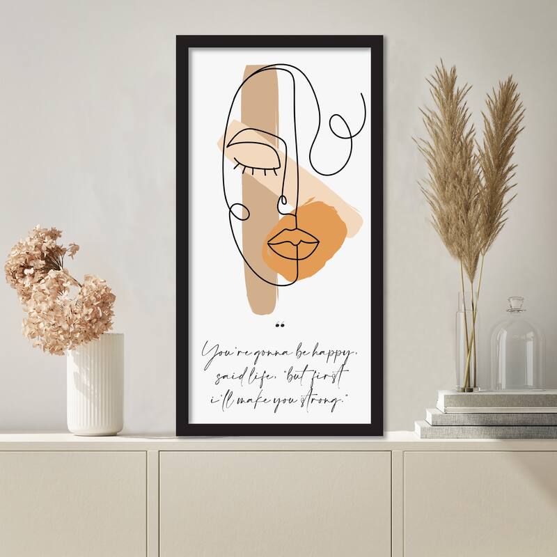 'Mur Contour VIII' Framed Print Wall Art by ChiChi Décor - Overstock ...