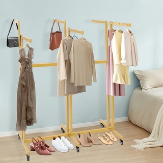 Clothing Retail Rack Adjustable Garment Rack with Wheels - Bed Bath ...