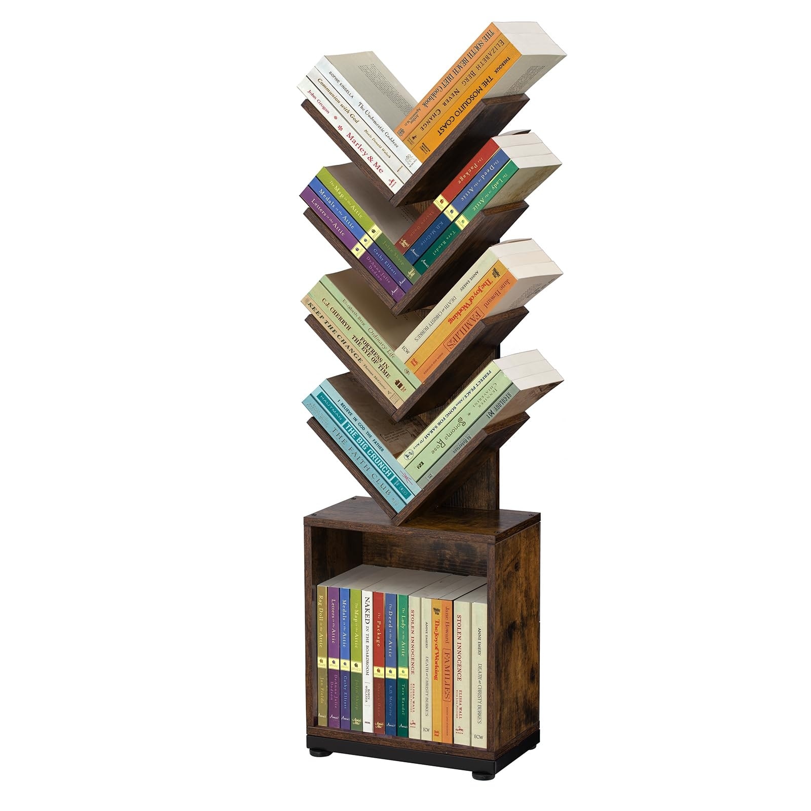 Rotating Bookshelf 360 Display Floor Standing Bookcase Storage Rack for ...