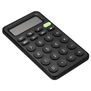 Desk Basic Cute Calculator Calculators Battery Powered 12 Digit Black ...