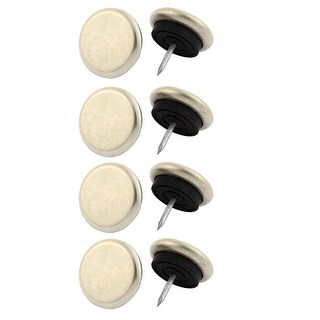 Chair Leg Floor Protector Skid Glide Anti-slide Pads Nails 8pcs - Black ...
