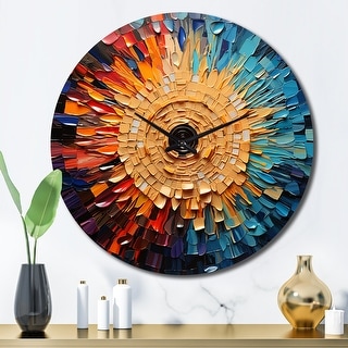 Designart "Colorful Vinyl Record Vinyl Mosaic I" Music Oversized Wall ...