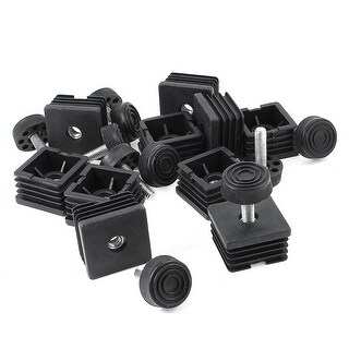 Unique Bargains 10 in 1 Threaded Rod Round Plastic Leveling Foot Glide ...