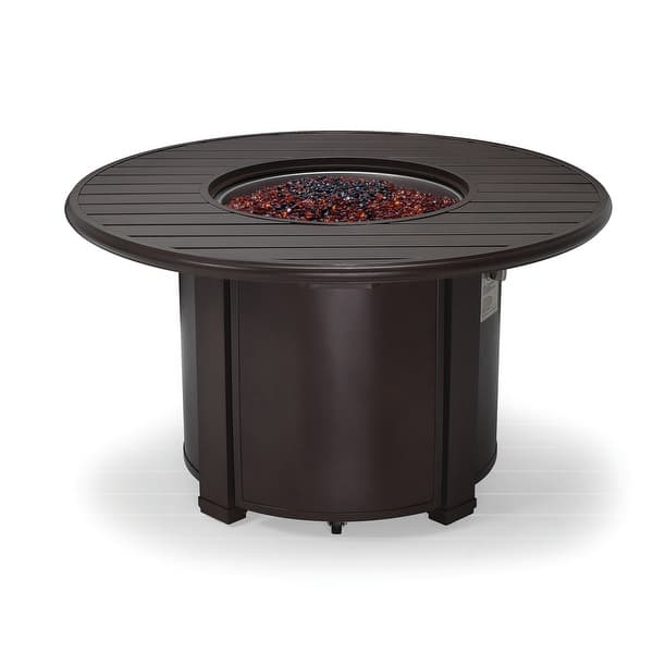 Winston Fire Tables 44-inch Round Slat Top Fire Table - Bed Bath ...