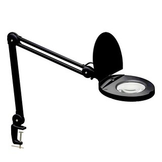 Dainolite LED Magnifier Lamp - 8W - 5D Lens - Black Finish - Bed Bath ...