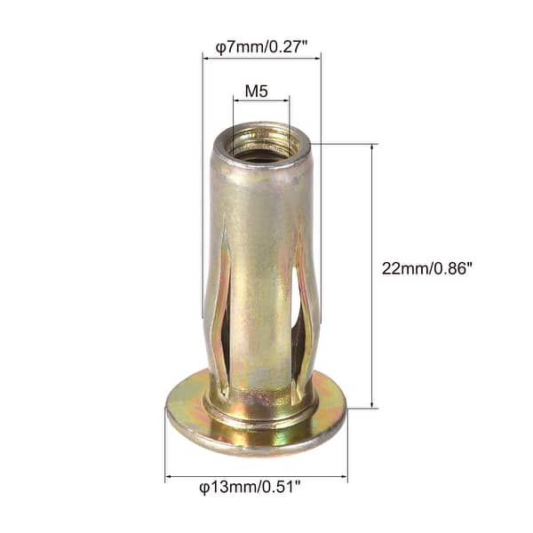Multi-Grip Rivet-Nut, Pre-Bulbed Shank Carbon Steel for Anti-Rotation ...