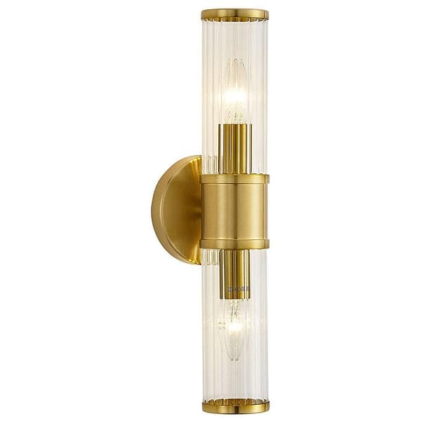 2 light gold wall sconce bathroom wall sconce vanity wall light fixture ...