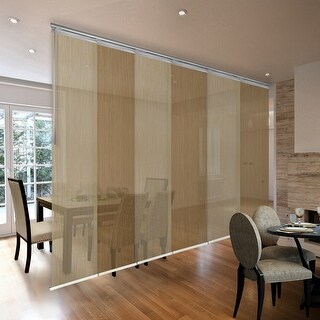 InStyleDesign 6-Panel Single Rail Panel Track Extendable 70"-130"W x 94 ...