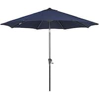 9 Ft Outdoor 100% Sunbrella Fabric Patio Umbrella with 8 Steel Ribs ...
