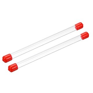 Clear Rigid Tube Plastic Tubing with Red Cap 8mmx10mm/0.31"x0.4", 2 Set ...