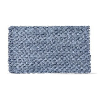 1'6"x2'6" Handwoven Doormat Blue Solid Rectangle Indoor and Outdoor ...