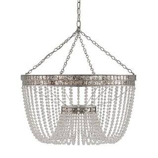 Currey & Company Highbrow Beaded Glass Chandelier - 24.25"h x 24"dia ...