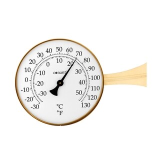 15" Gold and White Round Dial Thermometer with Scales - Bed Bath ...
