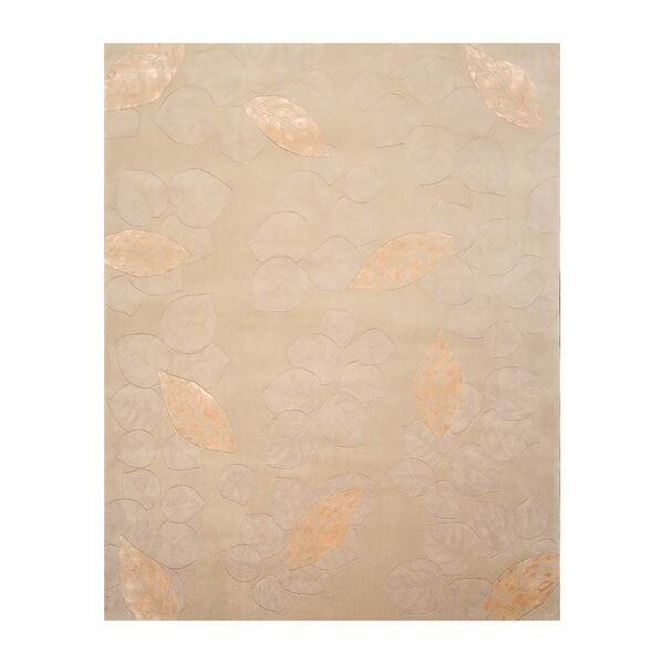 8x10 Hand Made Wool and Silk Oriental Area Rug Gray, Faded Salmon Color ...