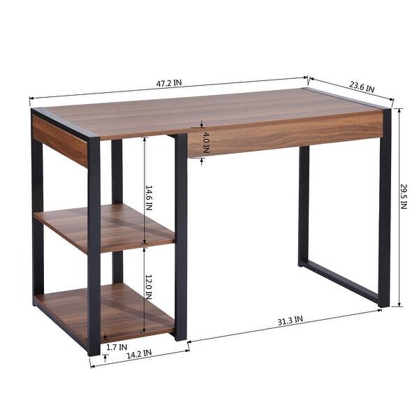 Modern Style Perfect Computer Desk with Open Shelving - Bed Bath ...