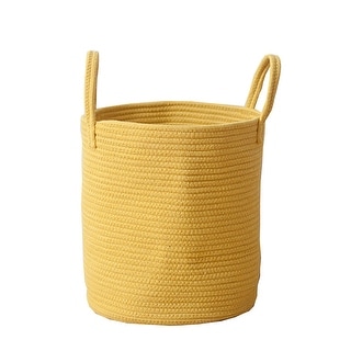 Cotton Rope Woven Storage Baskets with Strong Handles Laundry Basket ...