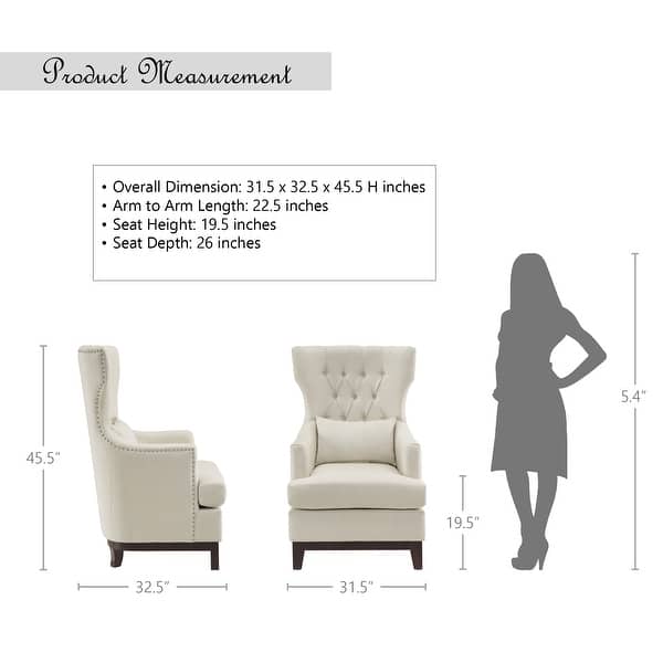 Paighton Tufted Wingback Accent Chair - Bed Bath & Beyond - 32184067