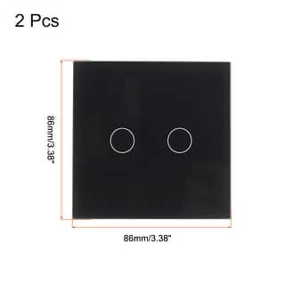 Touch Light Switch 1 Gang 1 Way Tempered Glass Panel White Pack of 2 ...