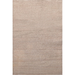 Hand Woven Taupe Flat Weave Silk Modern&Contemporary Oriental Area Rug ...