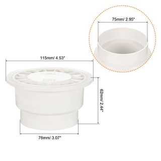 Floor Drain, PVC Square Grate Snap-In Strainer Duct Pipe Connector ...