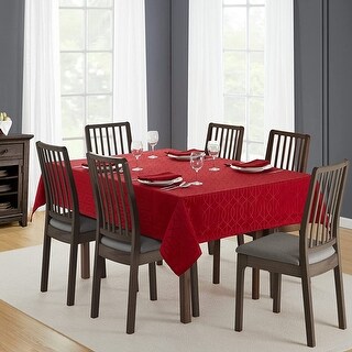 Teflon Branson Jacquard Treated Tablecloth, 52" x 70" Red - On Sale ...