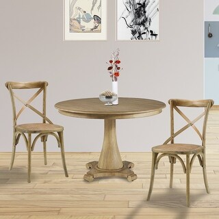 Winston Country Style Cross Back Natural Dining Chair - Bed Bath ...