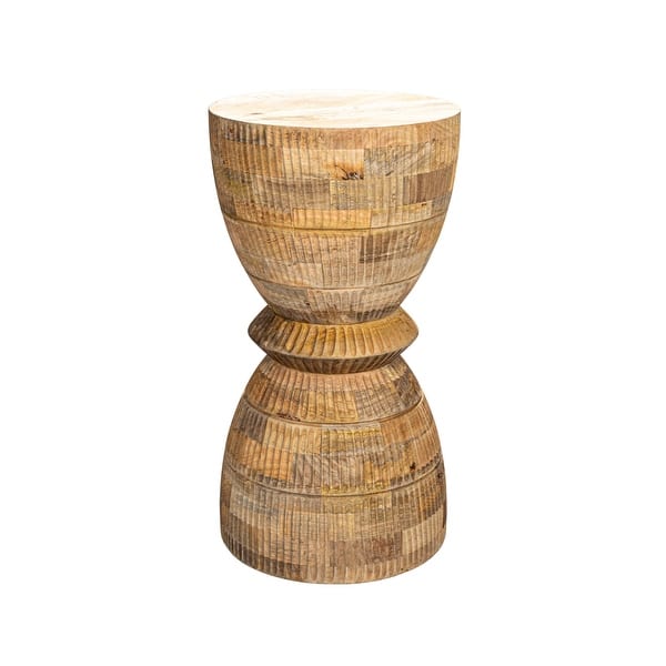 Hand-Carved Mango Wood Stool - 14.0"L x 14.0"W x 26.0"H - On Sale - Bed Bath & Beyond - 40166906