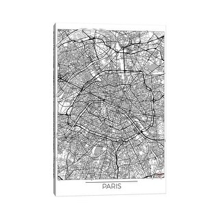 iCanvas "Paris Minimal Urban Blueprint Map" by Hubert Roguski Canvas ...