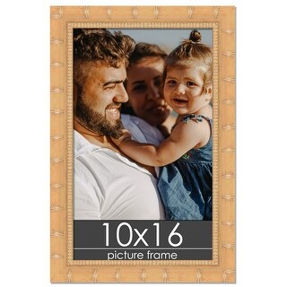 10x16 Bamboo Wood Tone Complete Wood Picture Frame with UV Acrylic ...