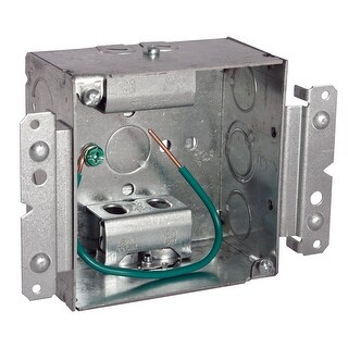 Raco 4" Wide Square Welded Box with 8 Knockouts and STAB-IT Connector ...