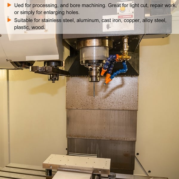 8mm H7 Tungsten Carbide Tip Straight Flutes Lathe Machine Chucking ...