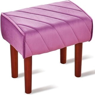 Small Footstool Ottoman Velvet Soft Ottoman - Bed Bath & Beyond - 39688527