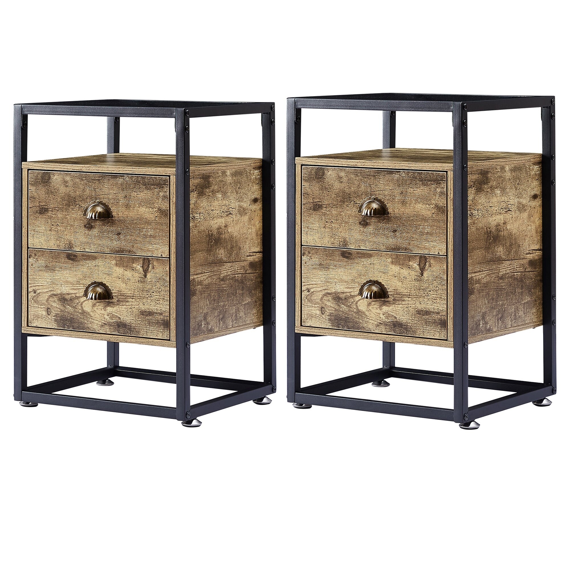 Glass nightstand set of 2 store