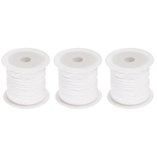 3 Rolls Nylon Beading Thread Knotting Cord 0.6mm 50 Yards Satin String ...